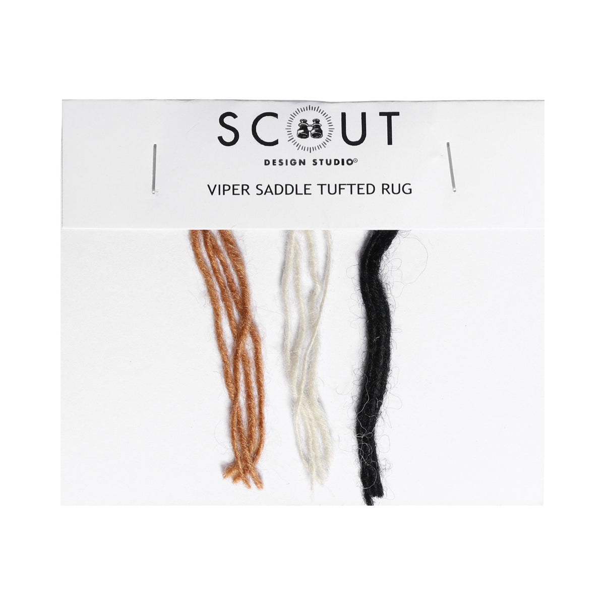 Viper Saddle Tufted Rug Thread Sample | Hand-Knotted Rug Sample – Scout Design Studio