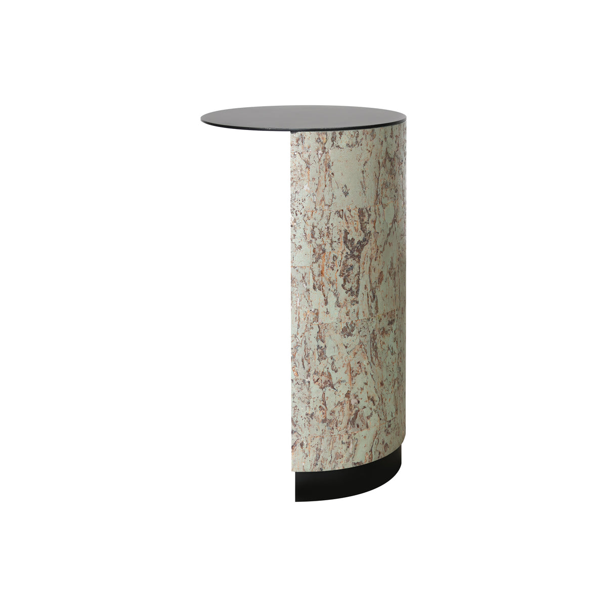 Ambrose Cantilever Pull Up Table in Green | Modern Cork Side Table ...
