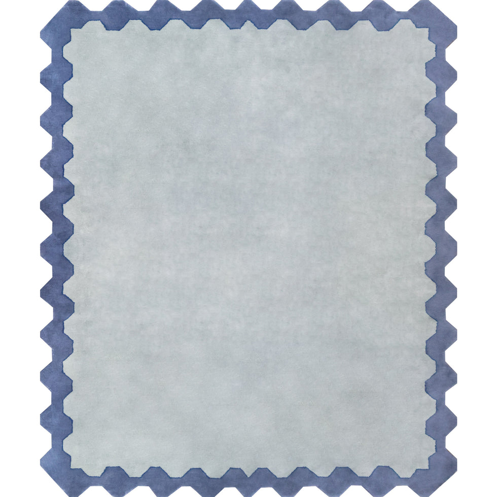 Andrews Ice Blue Tufted Rug | Blue Geometric Rug – Scout Design Studio
