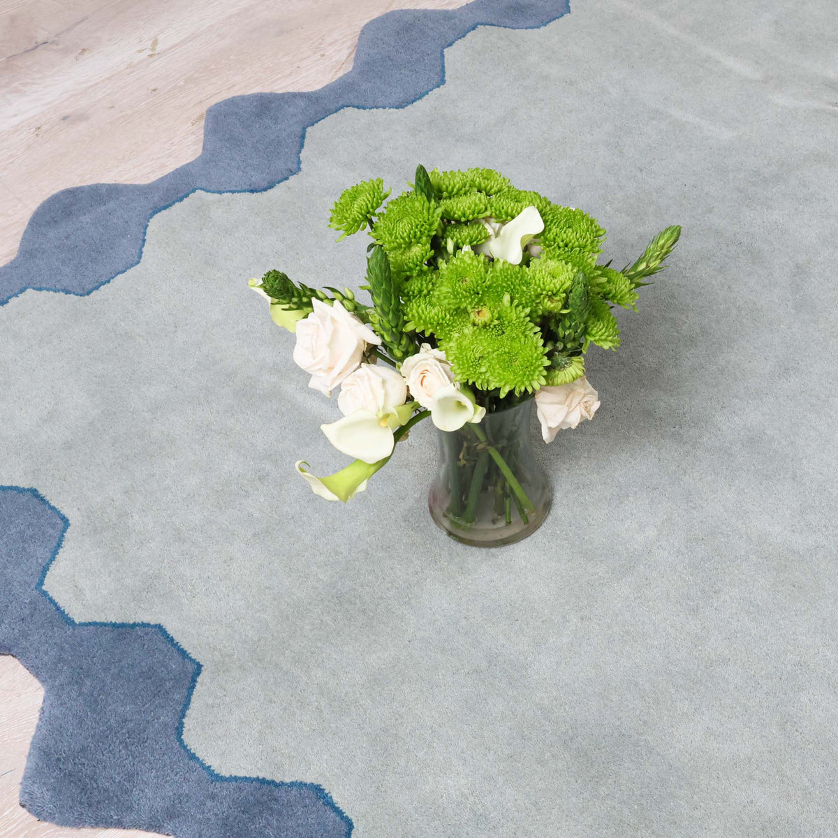 Andrews Ice Blue Tufted Rug | Blue Geometric Rug – Scout Design Studio