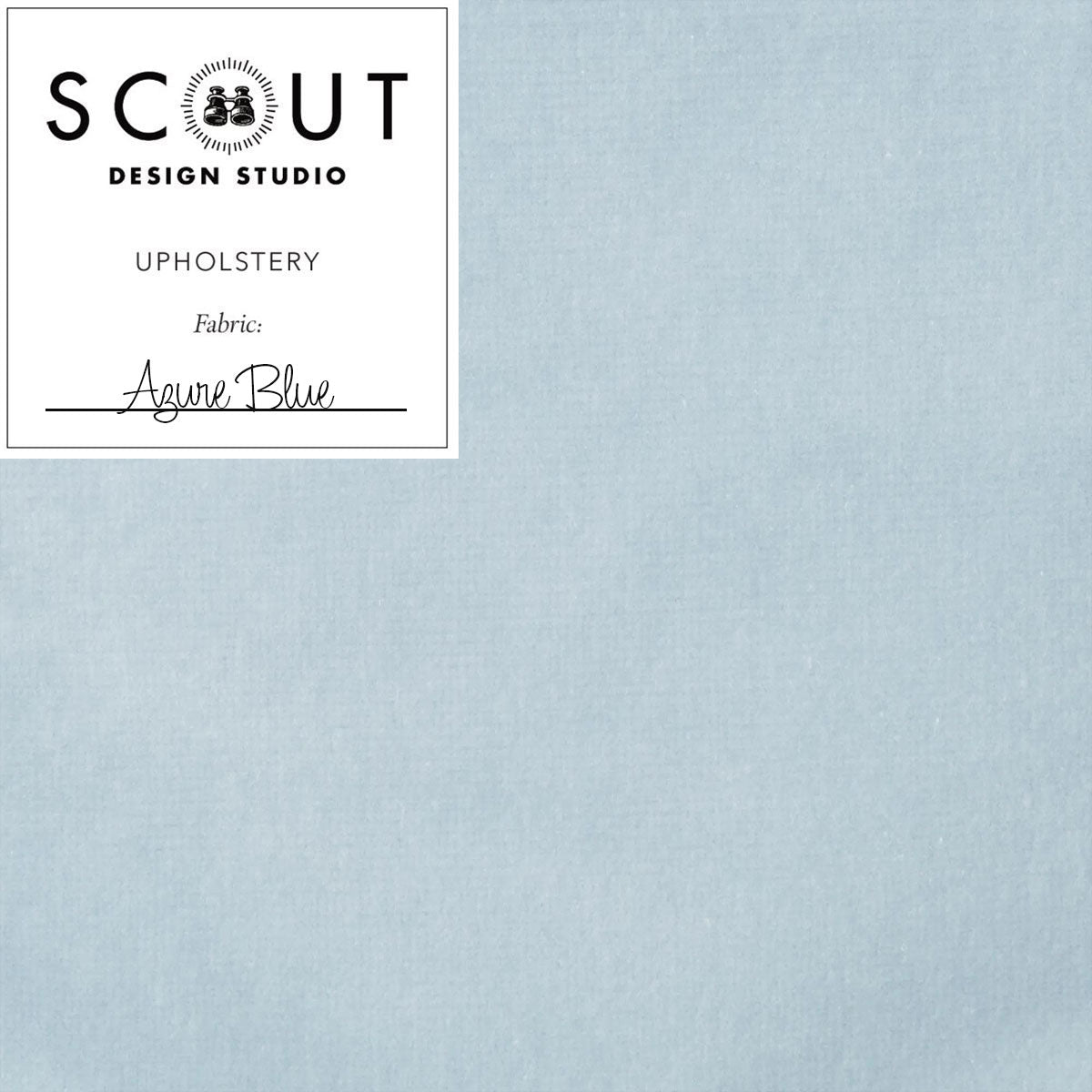 Azure Blue Velvet Fabric Sample – Scout Design Studio