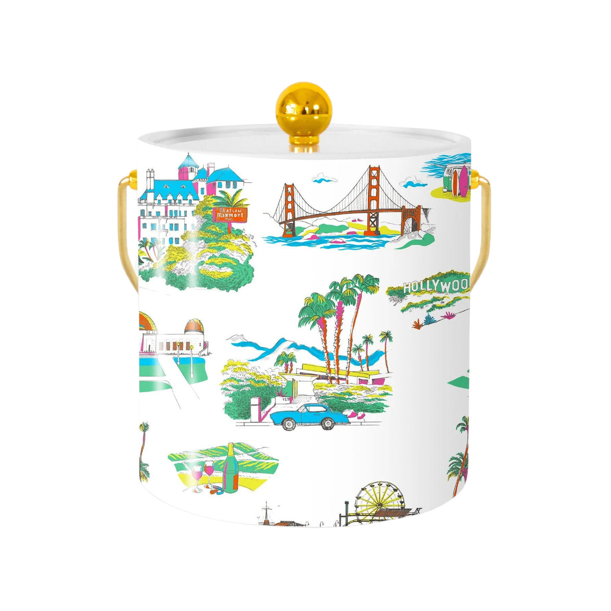 California Toile Ice Bucket | Colorful & Unique Decor – Scout Design Studio