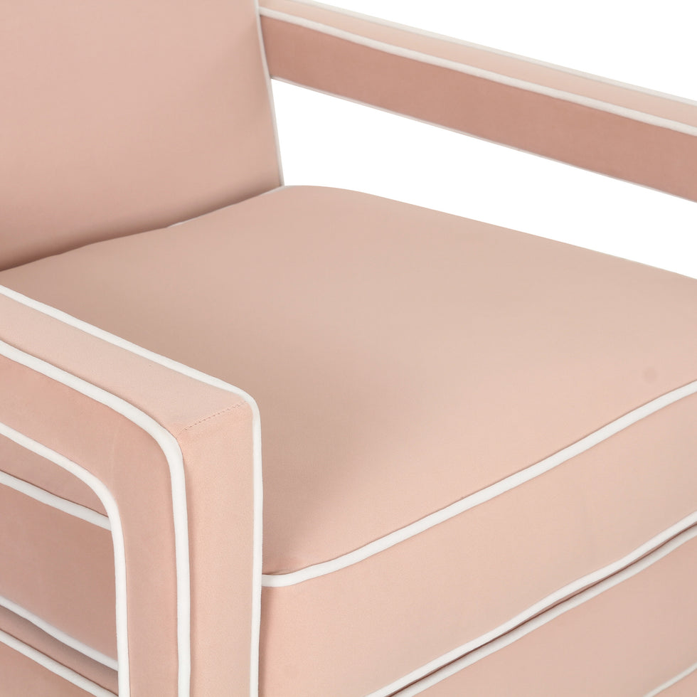 Cary Chair in Blush | Modern Velvet Armchair – Scout Design Studio
