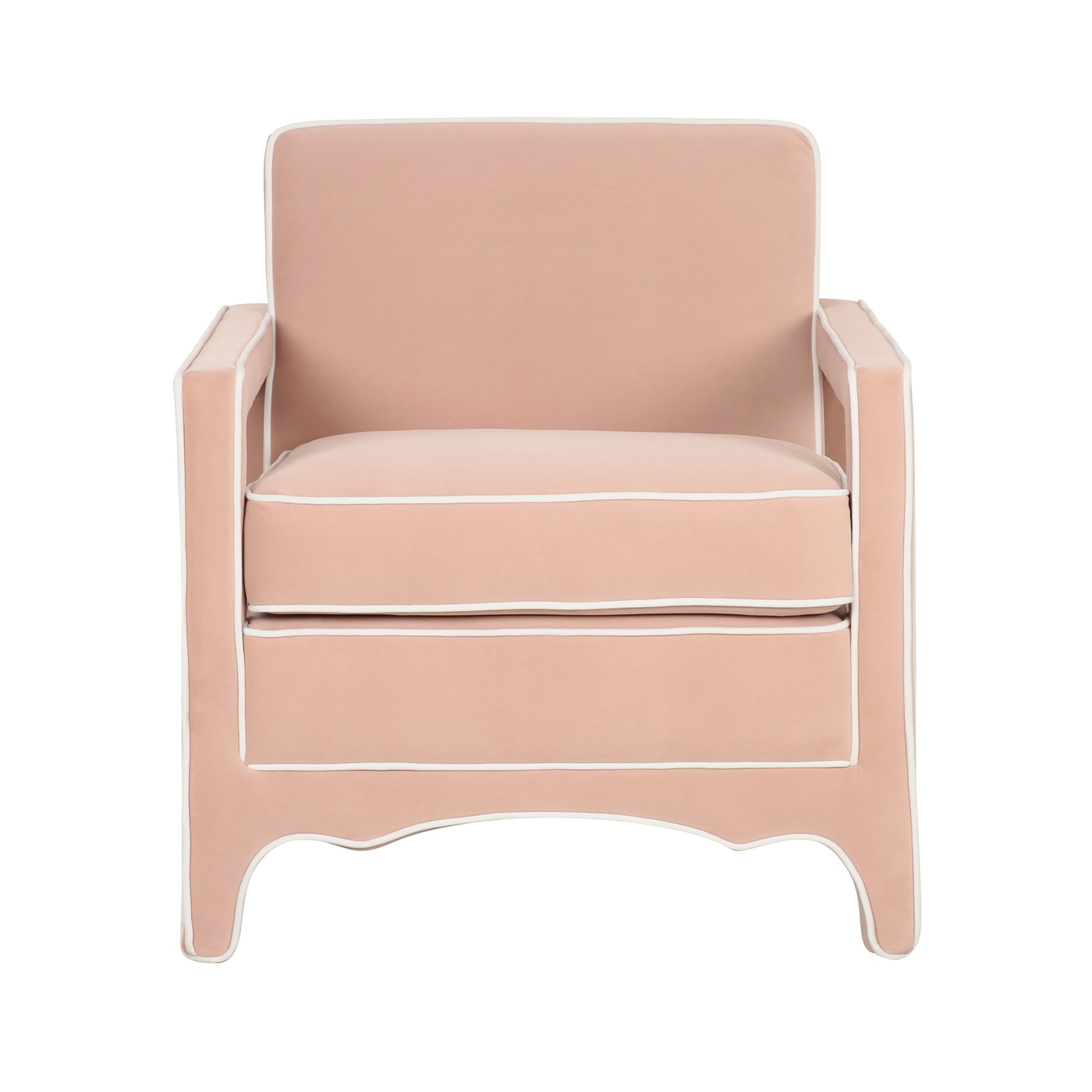 Cary Chair in Blush | Modern Velvet Armchair – Scout Design Studio