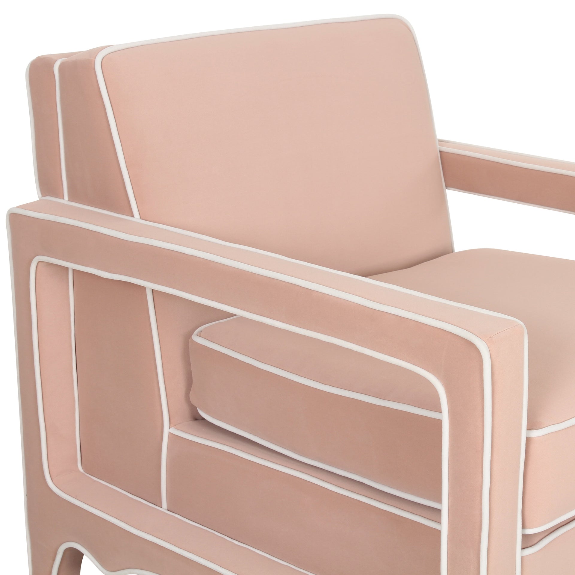 Cary Chair in Blush | Modern Velvet Armchair – Scout Design Studio
