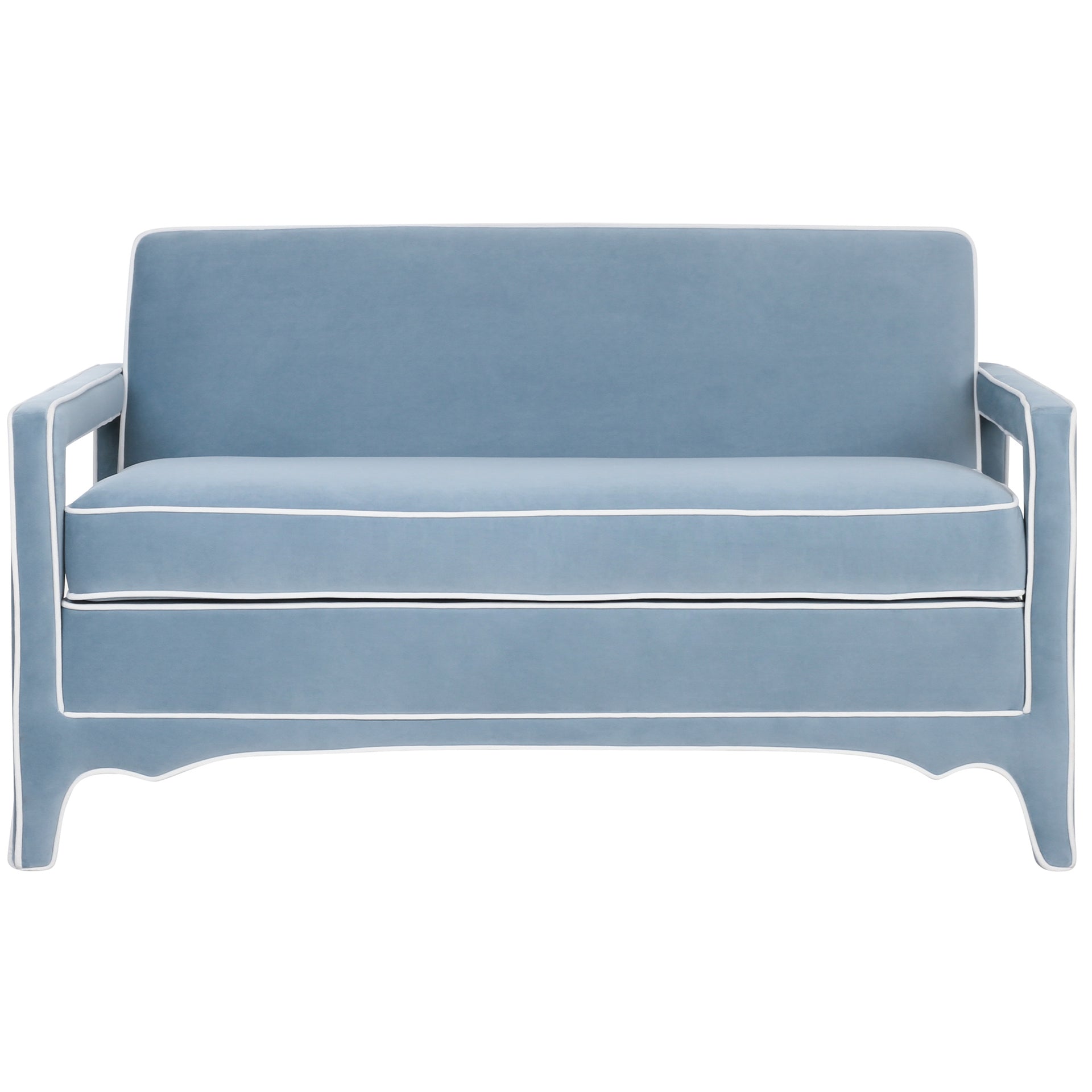 Cary Chair Two Seater in Frost Blue | Modern Velvet Sofa – Scout Design ...