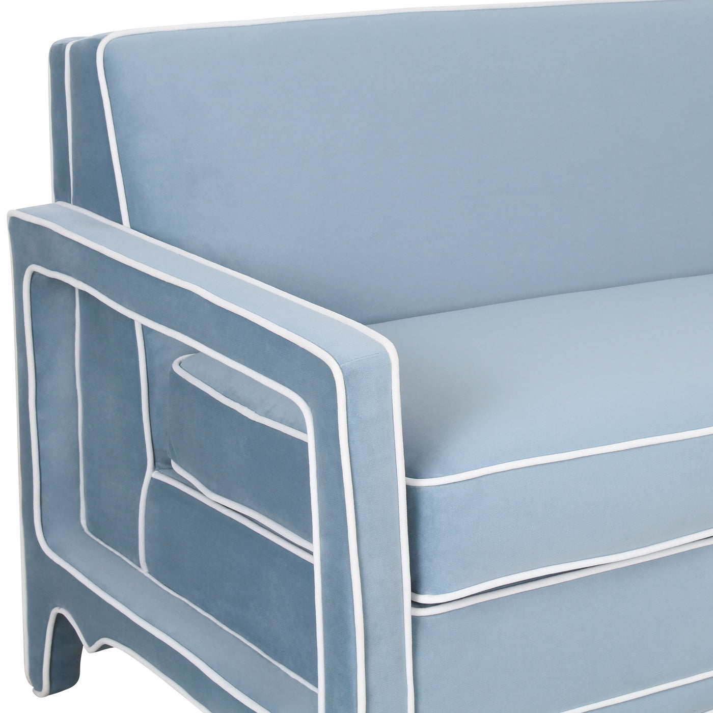 Cary Chair Two Seater in Frost Blue | Modern Velvet Sofa – Scout Design ...