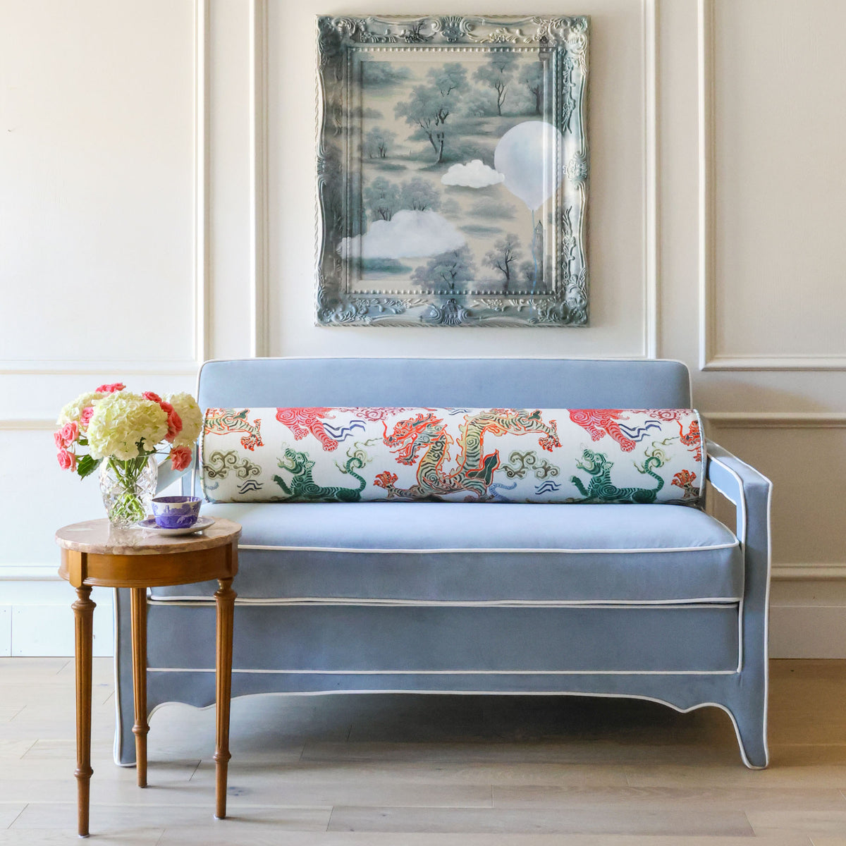 Cary Chair Two Seater in Frost Blue | Modern Velvet Sofa – Scout Design ...