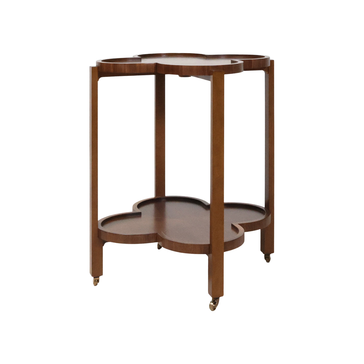 Clover Bar Cart in Walnut Veneer | Four Leaf Clover Bar Cart – Scout ...