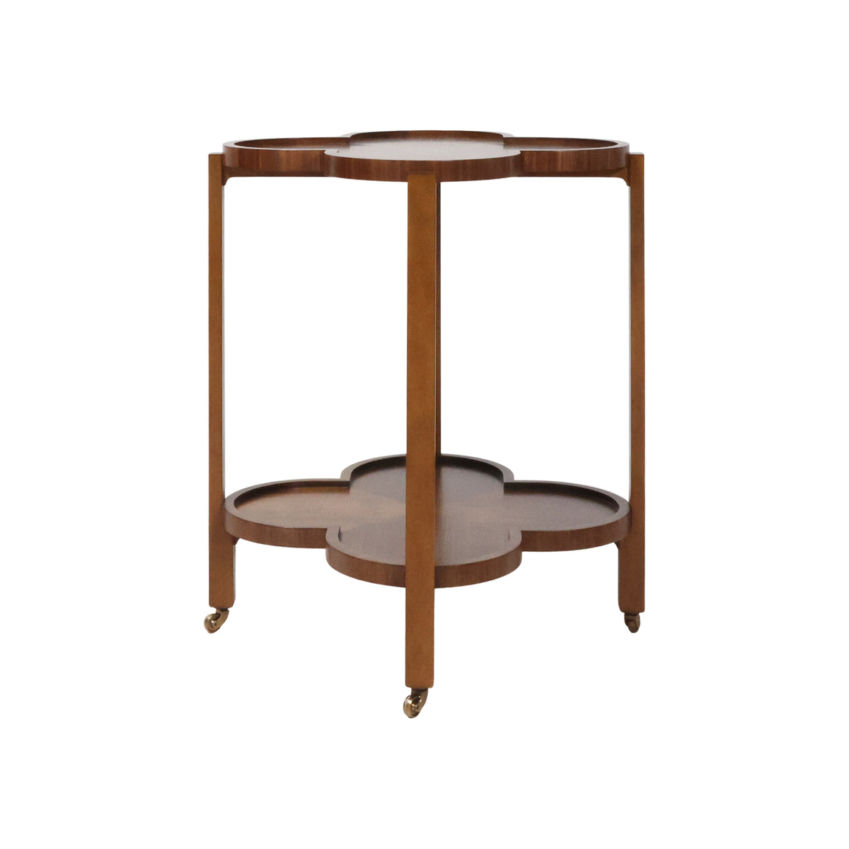 Clover Bar Cart in Walnut Veneer | Four Leaf Clover Bar Cart – Scout ...