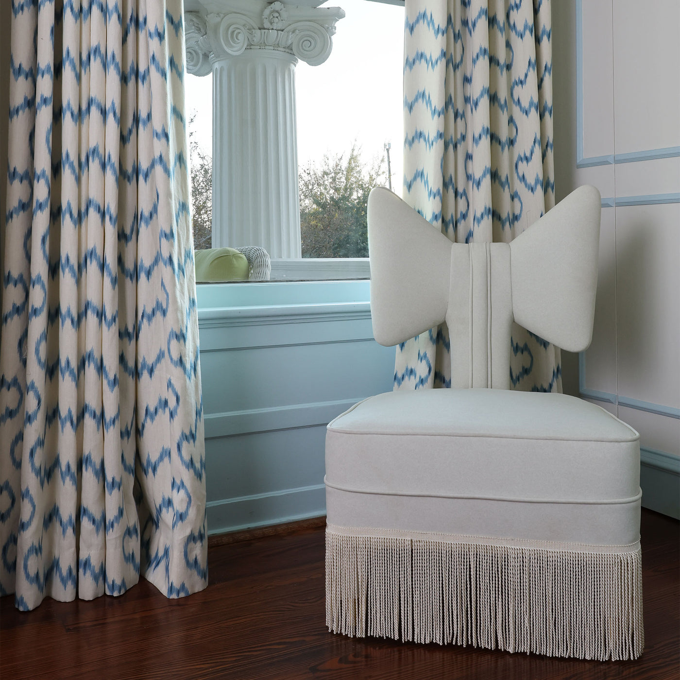 Costes Bow Accent Chair | Modern Ivory Slipper Chair – Scout Design Studio