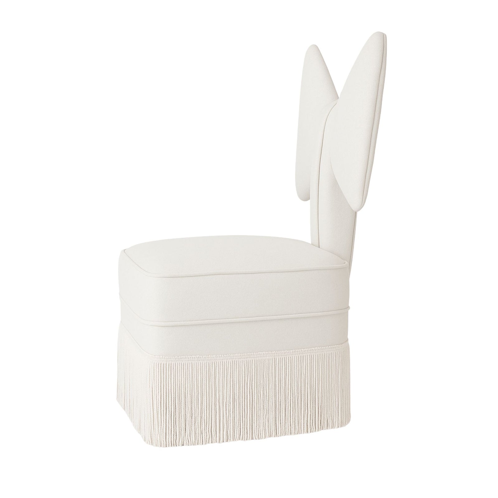Costes Bow Accent Chair | Modern Ivory Slipper Chair – Scout Design Studio
