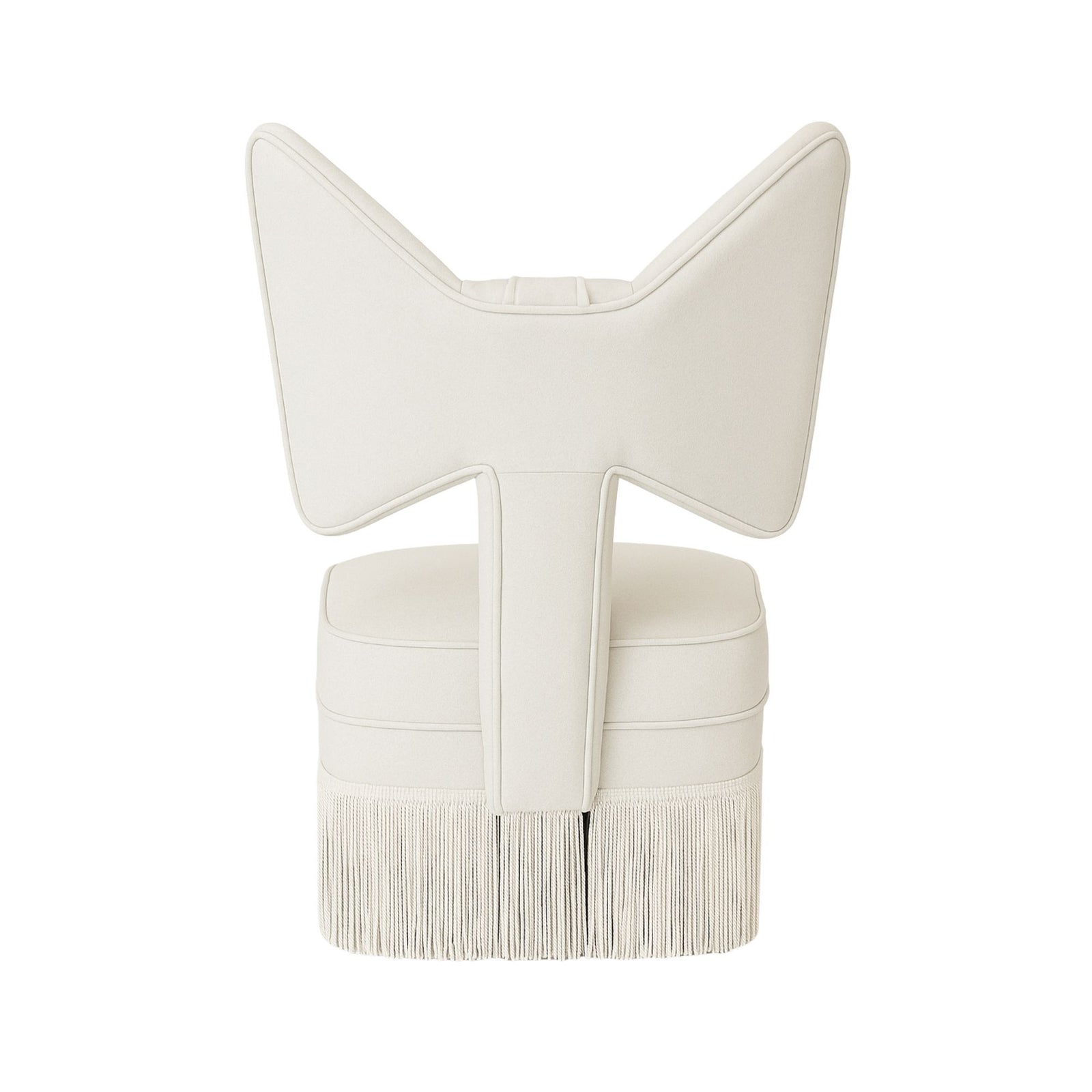 Costes Bow Accent Chair | Modern Ivory Slipper Chair – Scout Design Studio