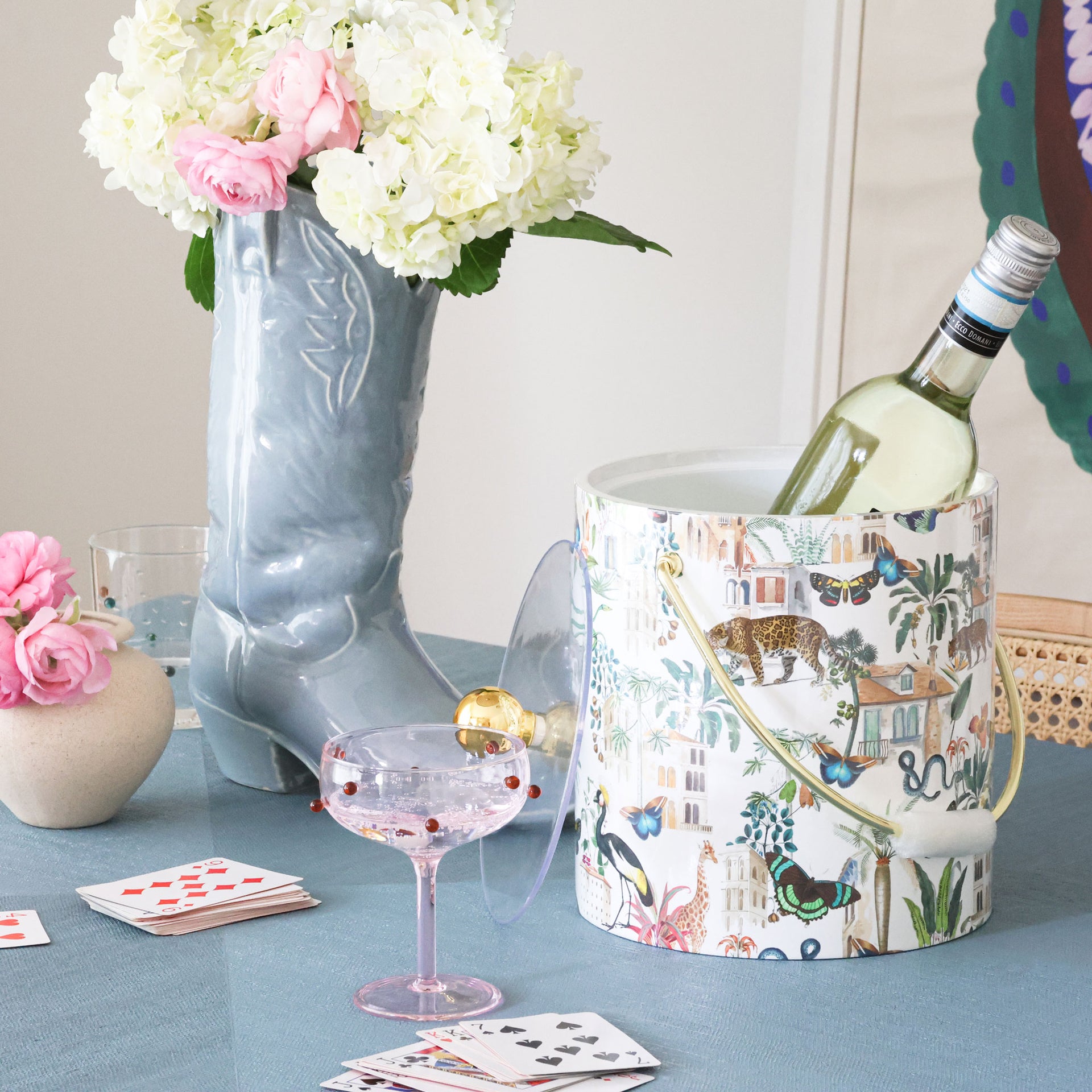 Cowboy Boot Vase in Denim | Handmade Ceramic Cowboy Boot Vase – Scout ...