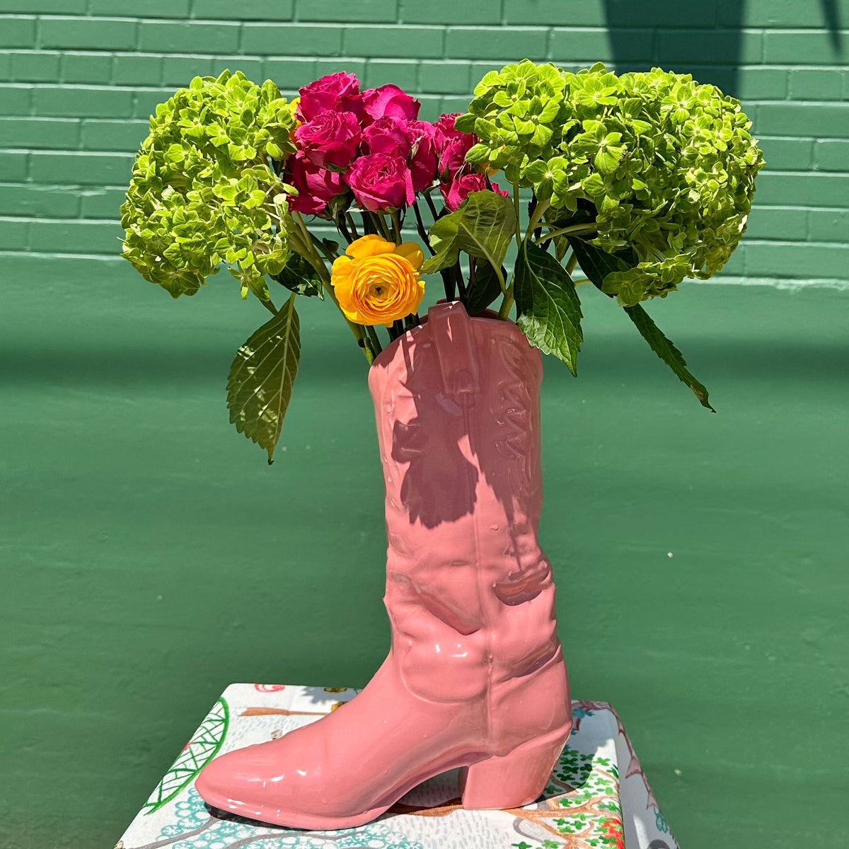 Cowboy Boot Vase in Pink | Handmade Ceramic Cowboy Boot Vase – Scout ...