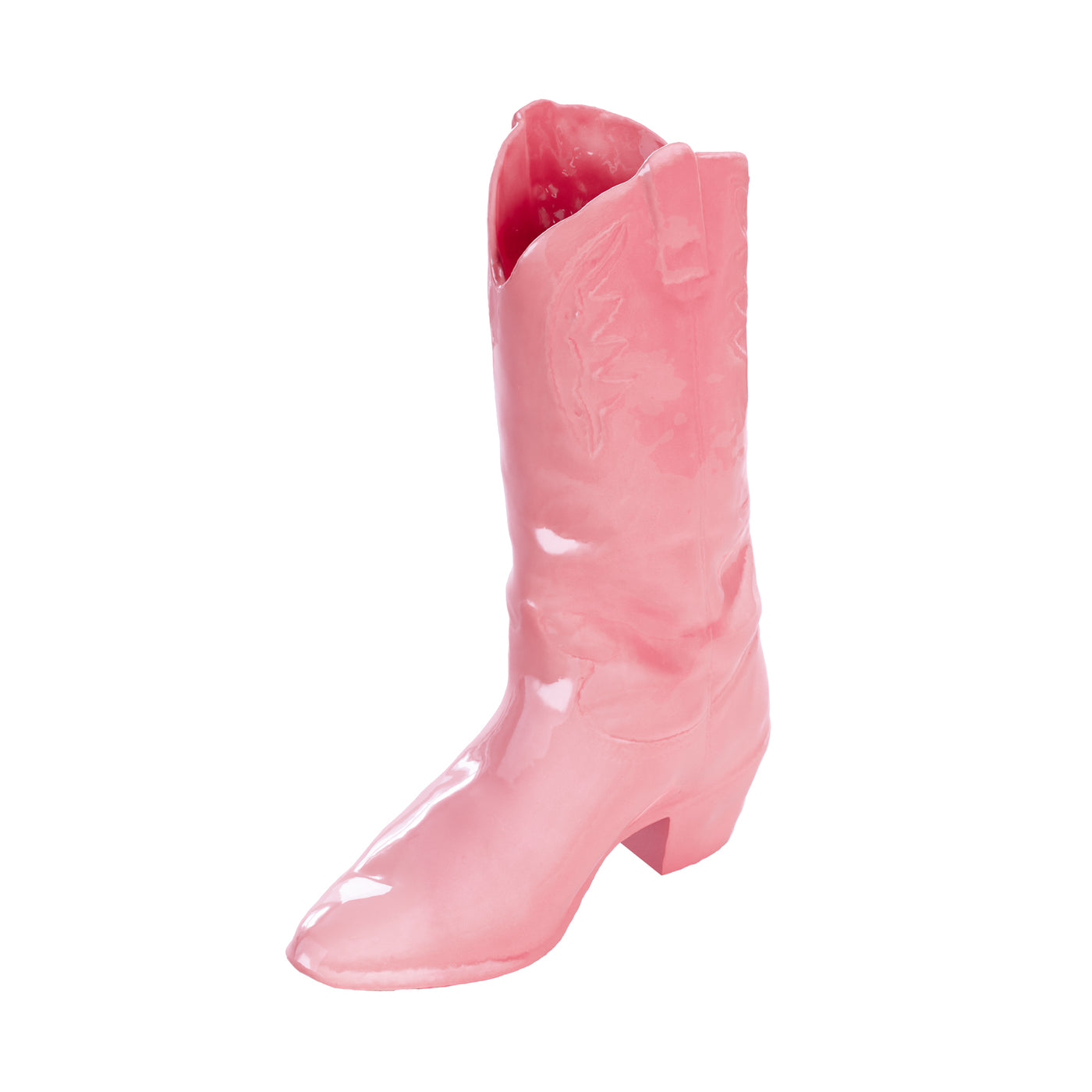 Cowboy Boot Vase in Pink | Handmade Ceramic Cowboy Boot Vase – Scout ...