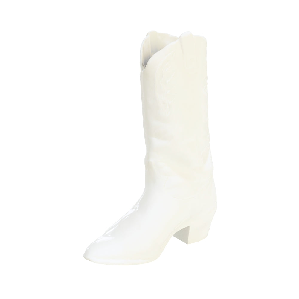 Cowboy Boot Vase in White | Handmade Ceramic Cowboy Boot Vessel – Scout ...