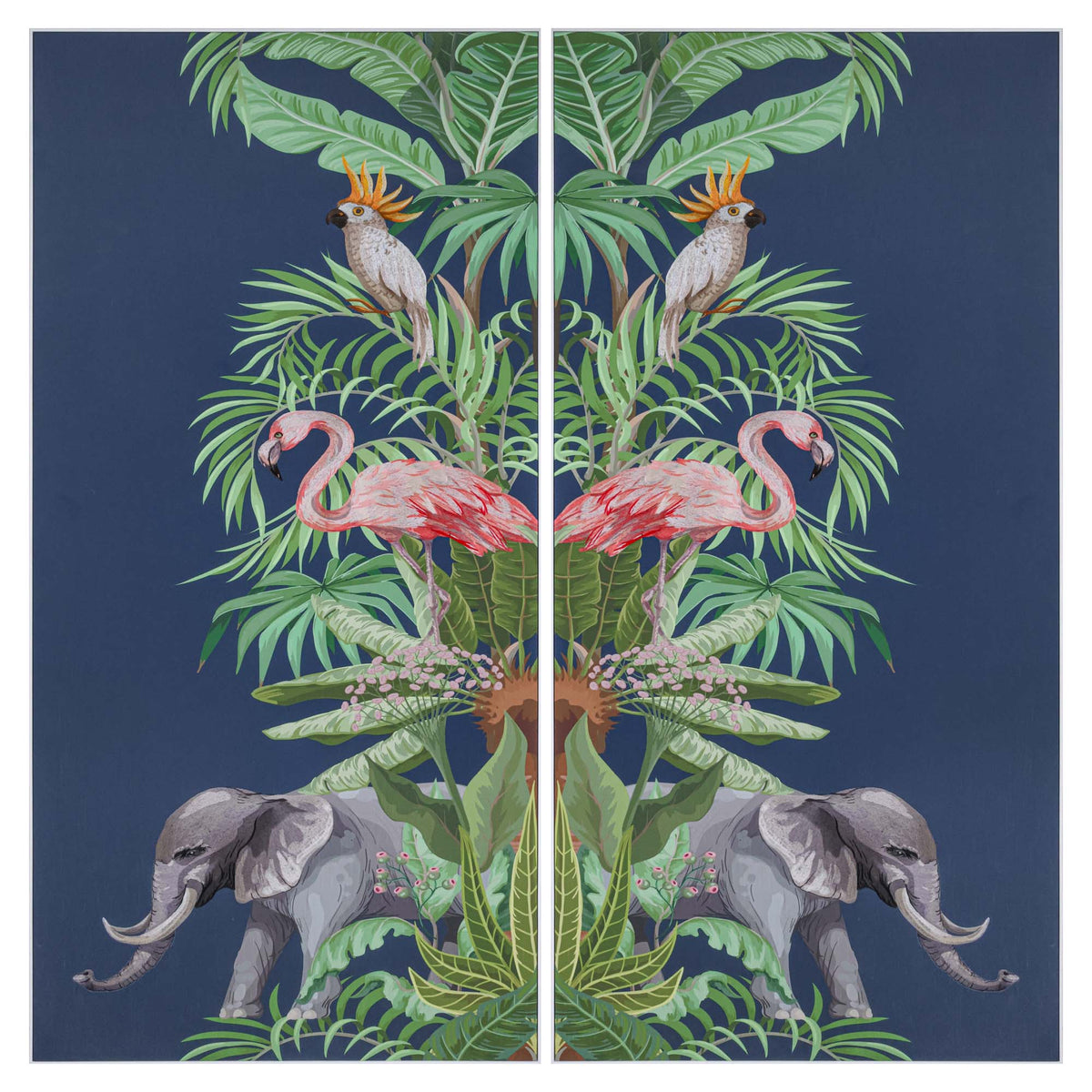 Dorrie Diptych | Embroidered Diptych Artwork – Scout Design Studio