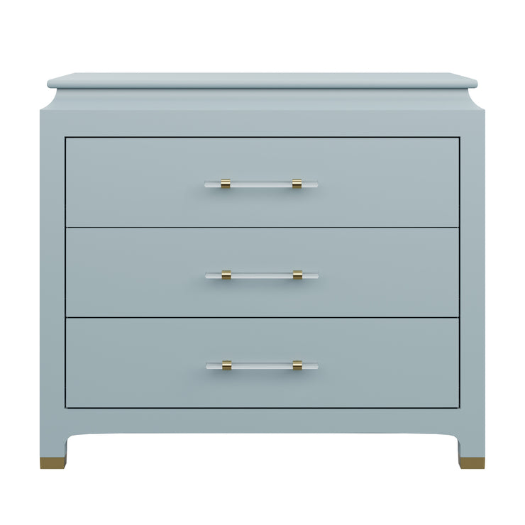 Espionage Chest Large in Smoke Blue Lacquer | Contemporary Nightstand ...