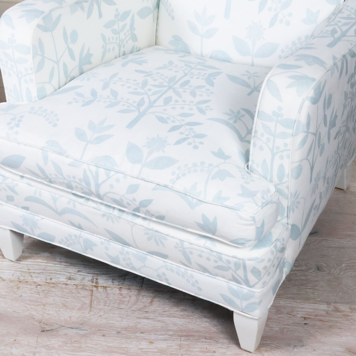 Pair of Oversized Chairs in Blythe Soft Blue Fabric | Vintage Furniture ...