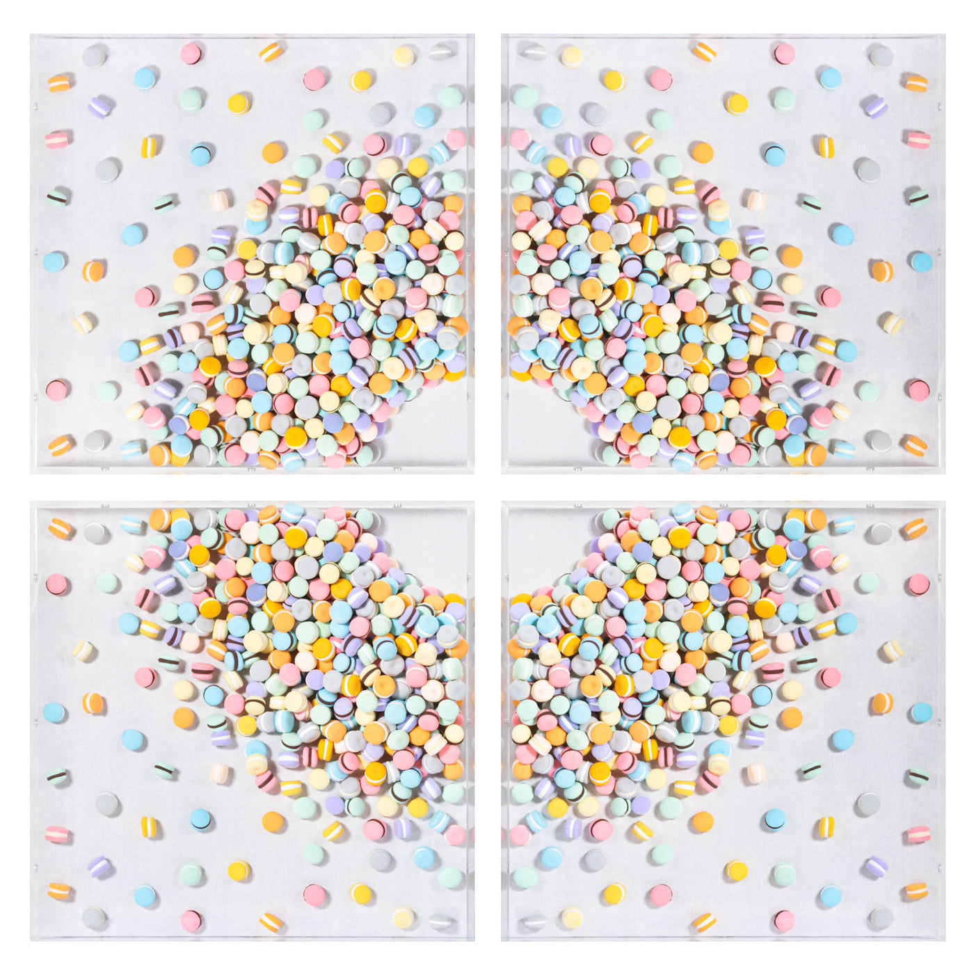 Four Panel Macarons | Pastel 3D Cookie Wall Art – Scout Design Studio