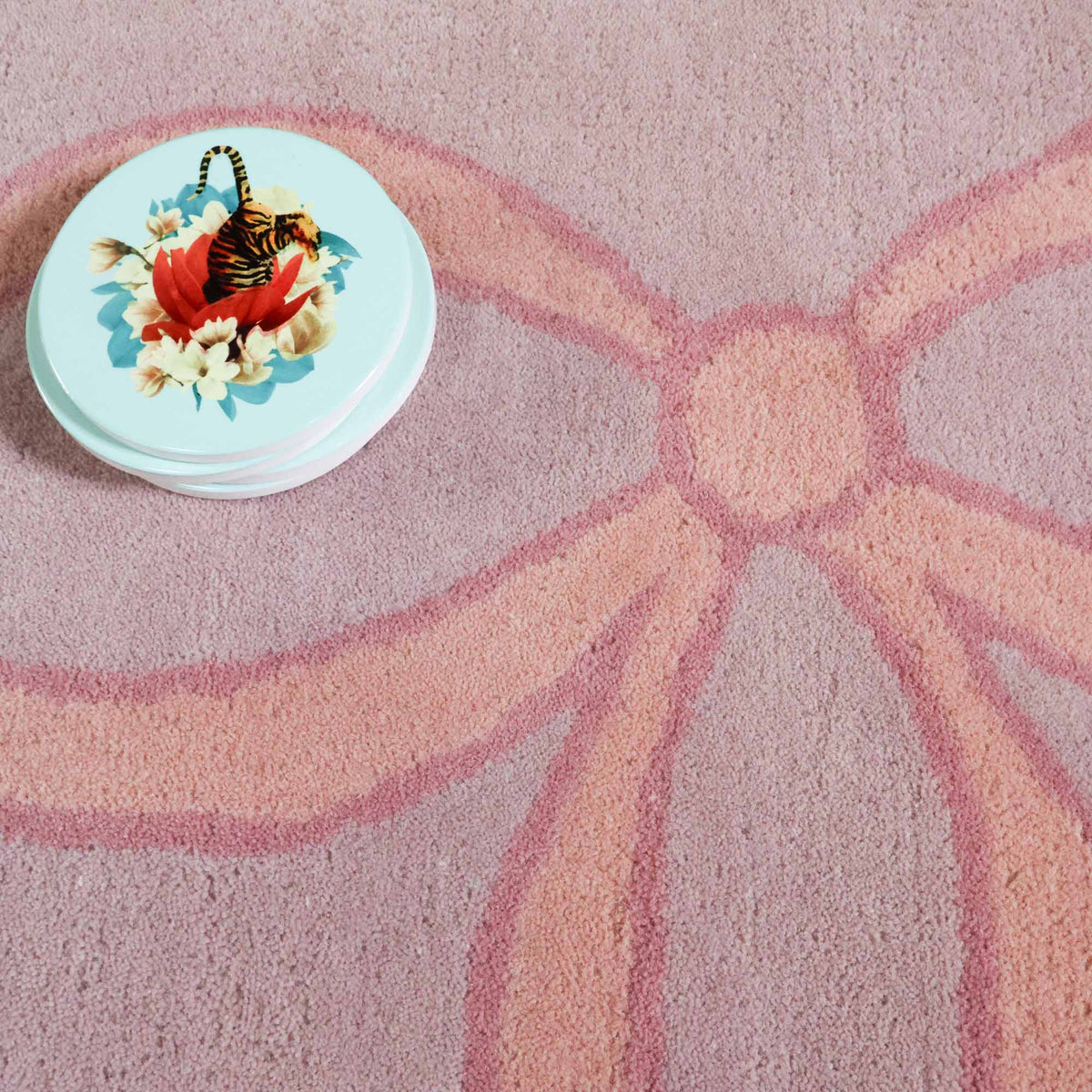 Francine Tufted Mat in Blush | Ribbon Bow Tufted Mat – Scout Design Studio