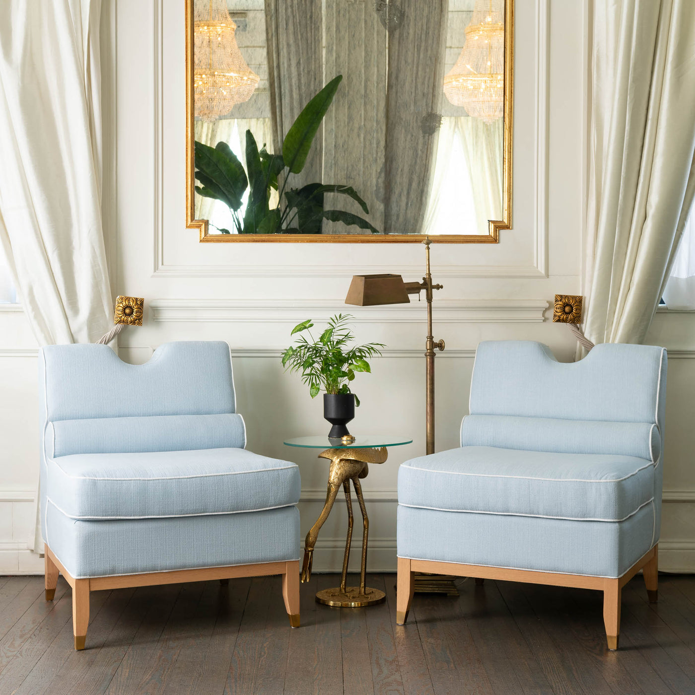 Herring Accent Chair | Modern Light Blue Slipper Chair – Scout Design ...