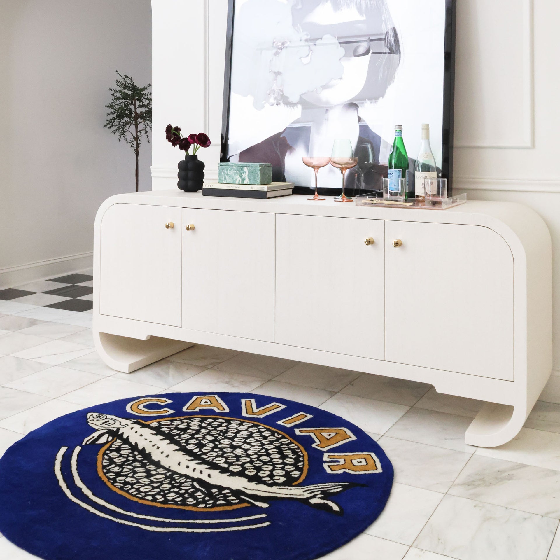 Little Fancy Circle Tufted Rug | Custom Tufted Blue Rug – Scout Design ...