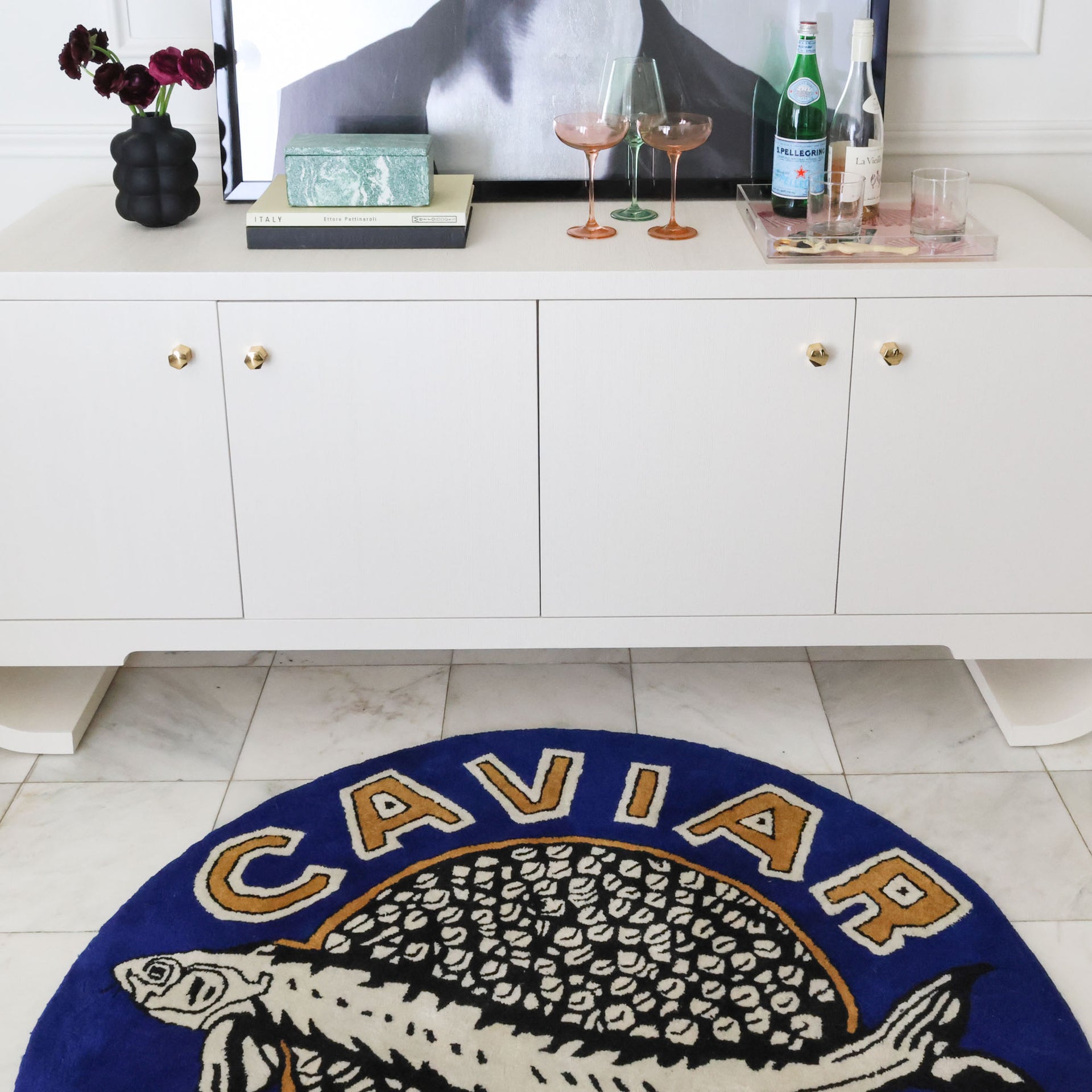 Little Fancy Circle Tufted Rug | Custom Tufted Blue Rug – Scout Design ...