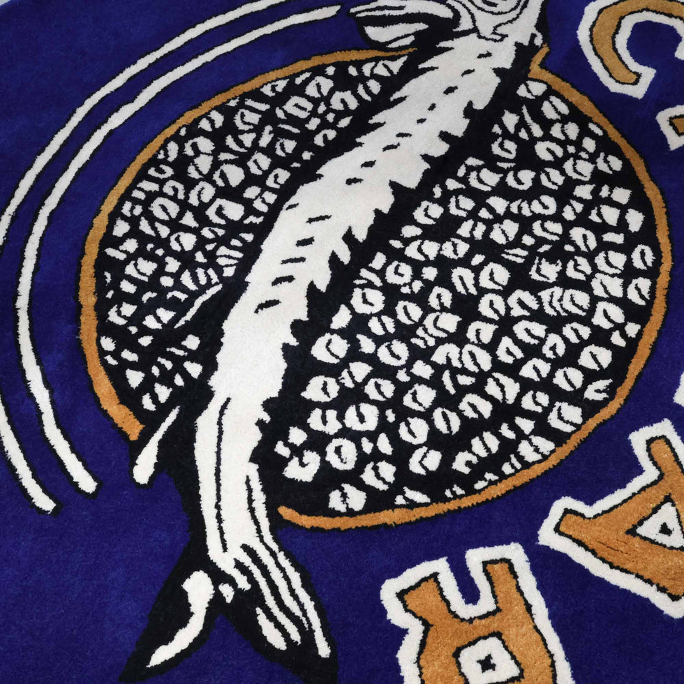 Little Fancy Circle Tufted Rug | Custom Tufted Blue Rug – Scout Design ...