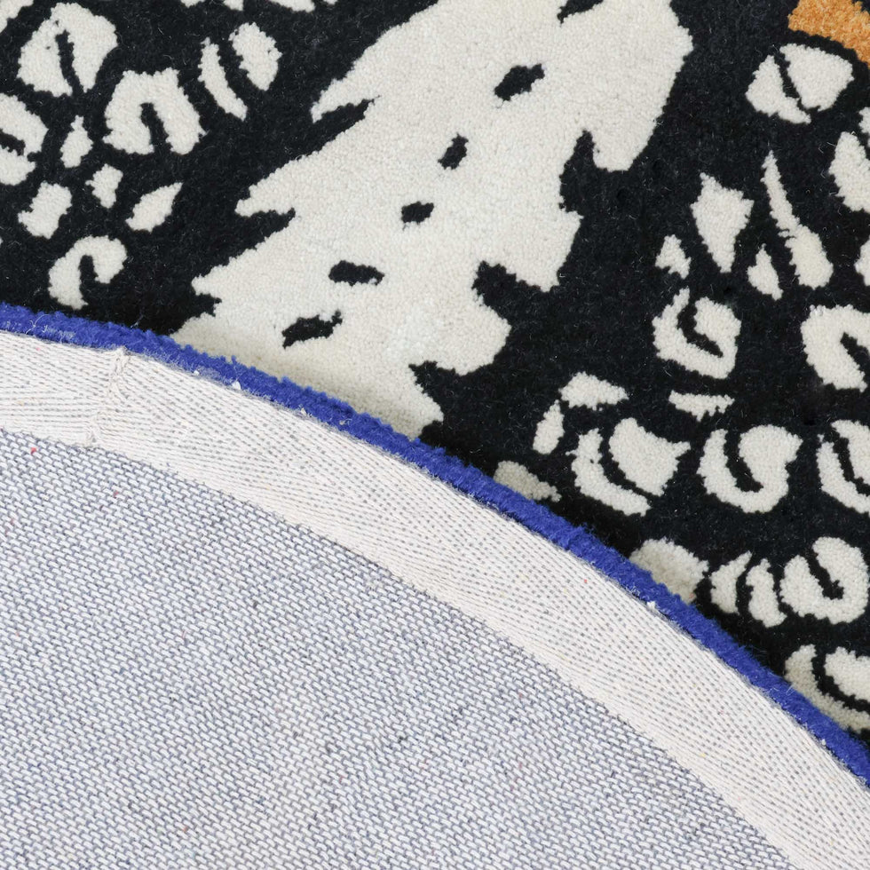 Little Fancy Circle Tufted Rug | Custom Tufted Blue Rug – Scout Design ...