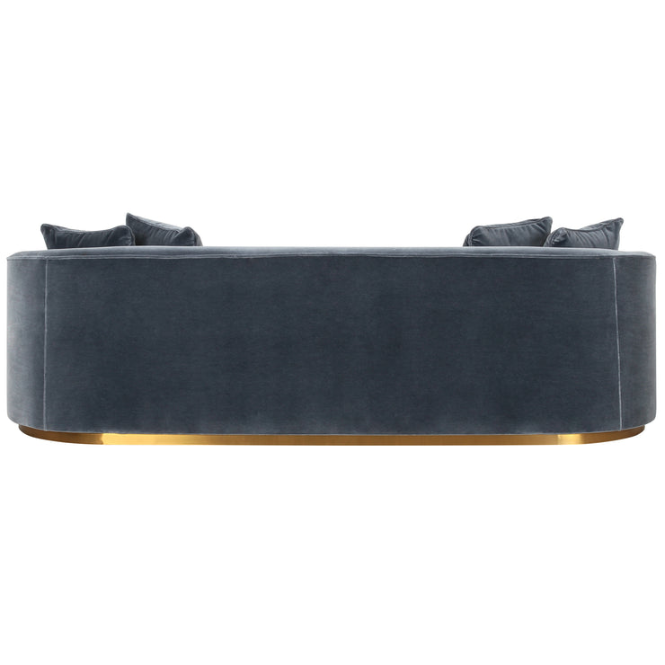 Martita Sofa in Slate Blue | Velvet & Brass Sofa – Scout Design Studio
