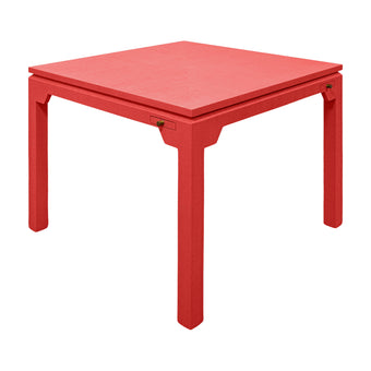 Pass the Rose Game Table in Cherry Red | Grasscloth Game Table – Scout ...