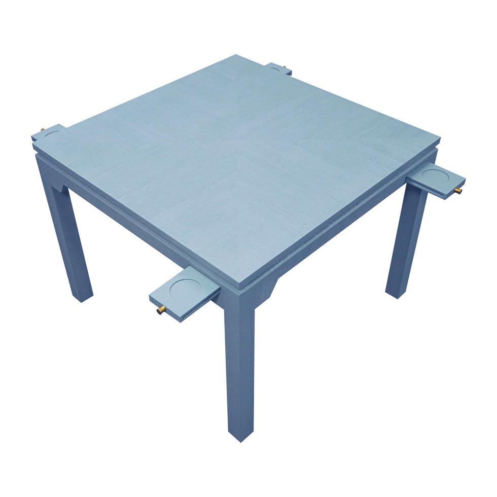 Pass the Rose Game Table in Blue | Grasscloth Game Table – Scout Design ...