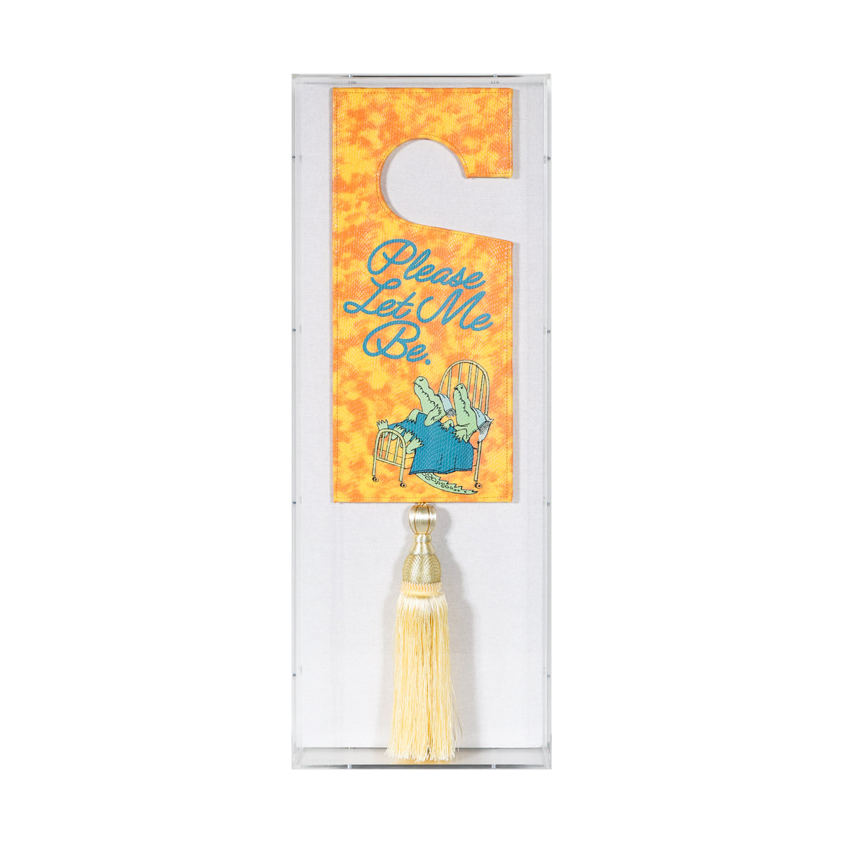 Please Let Me Be Hang Tags - Orange | Hotel Tag Art – Scout Design Studio