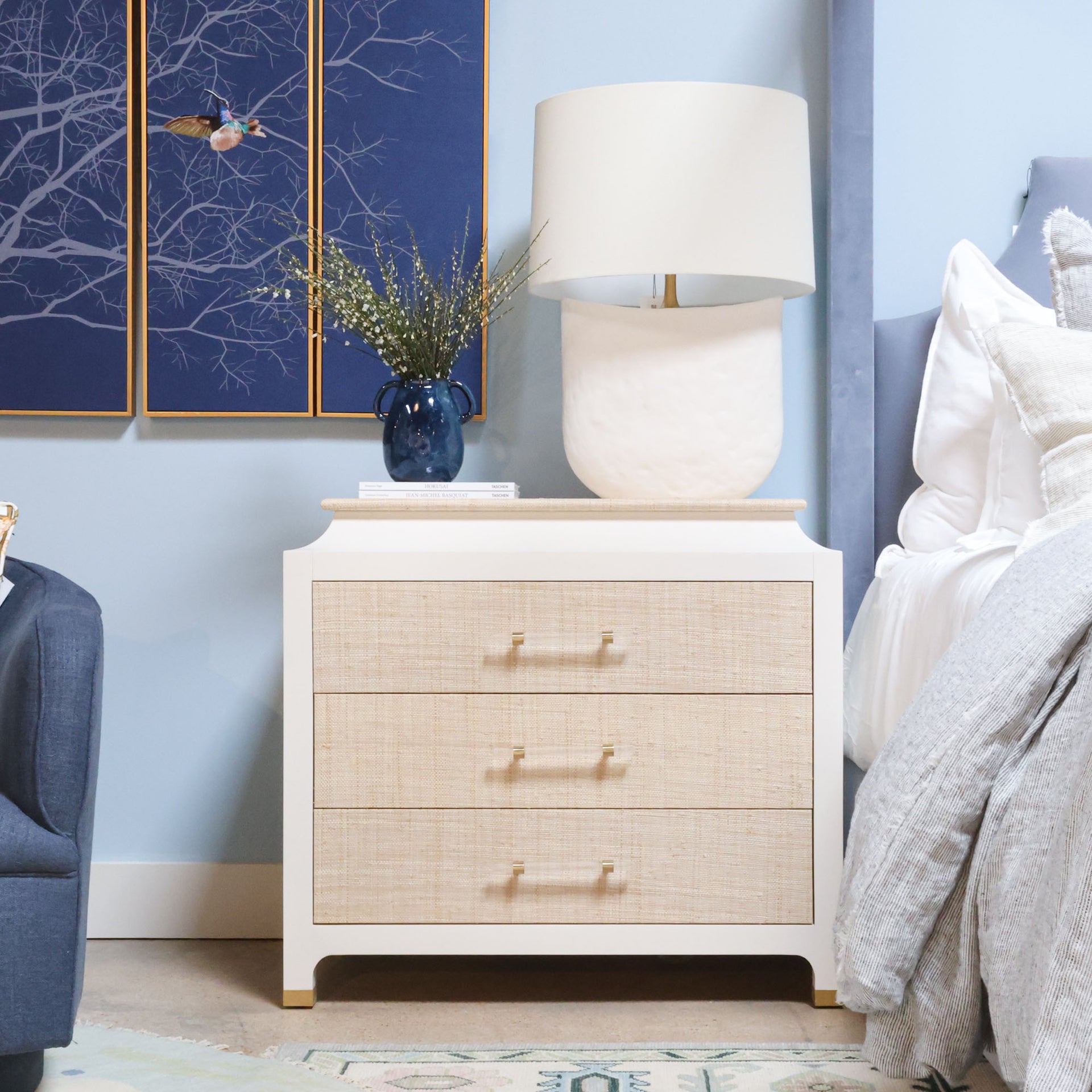 Recon Chest Large in Noah Grasscloth | Contemporary Nightstand – Scout ...