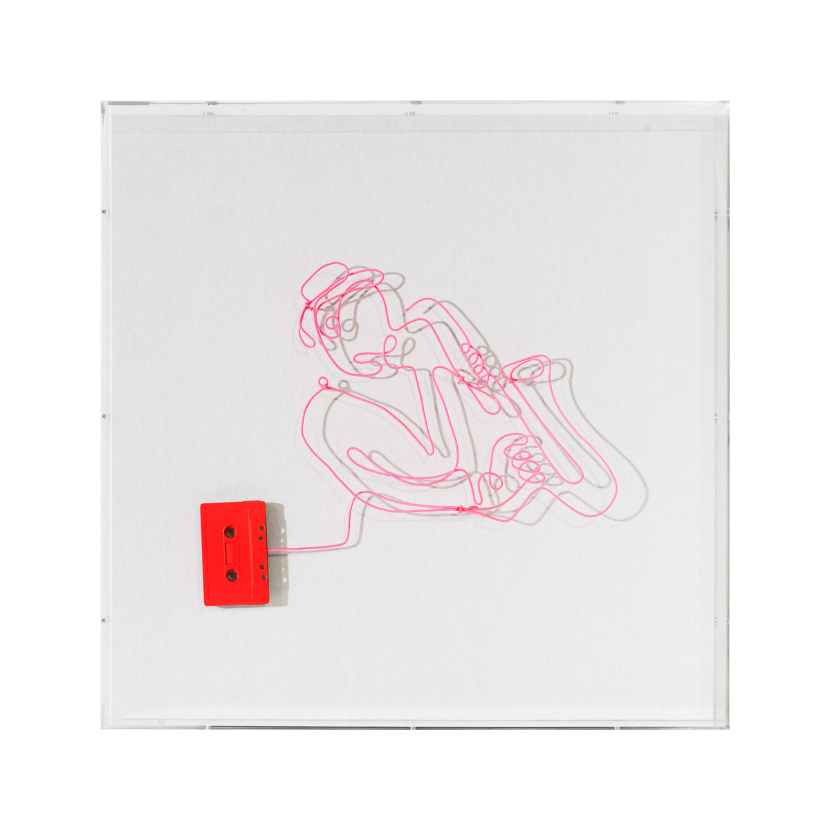 Revelers Club - Pink | 3D Wire Portrait Artwork – Scout Design Studio
