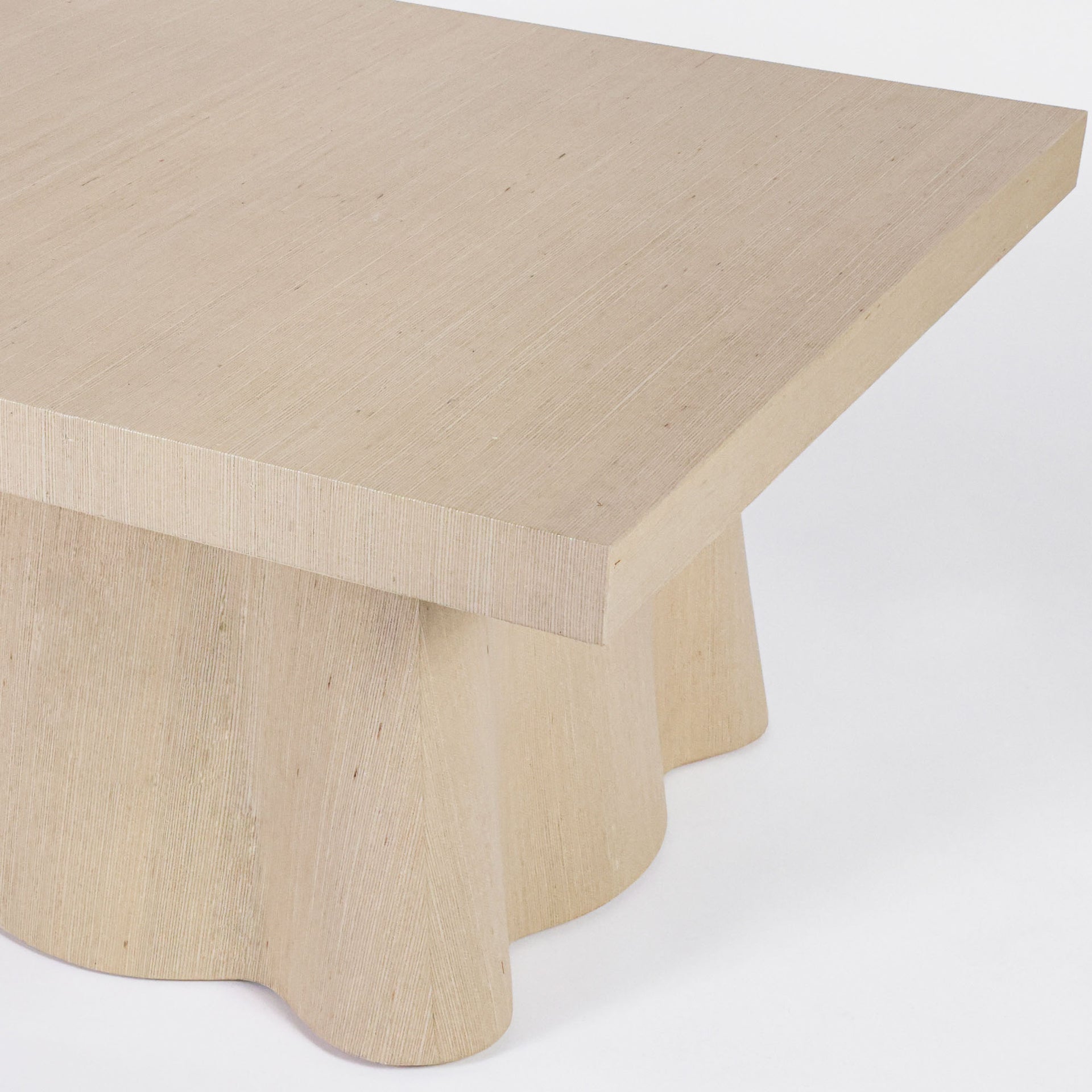 Rosemary Coffee Table | Scalloped Grasscloth Coffee Table – Scout ...