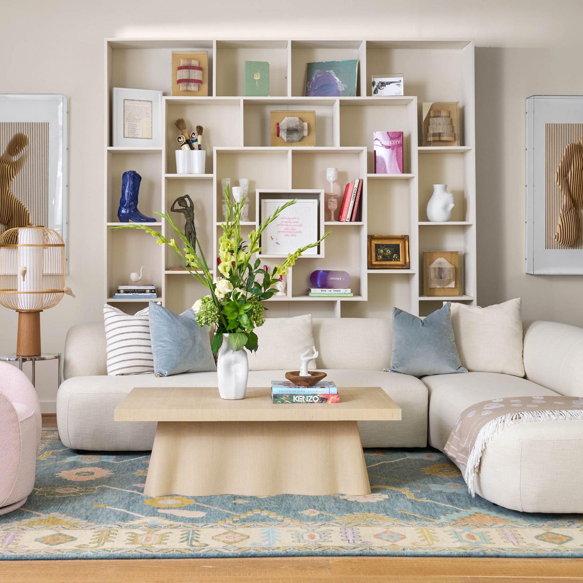 Rosemary Coffee Table | Scalloped Grasscloth Coffee Table – Scout ...