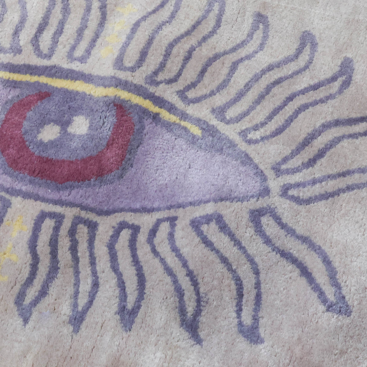 Sol Eye Tufted Mat in Purple | Purple Sun Tufted Mat – Scout Design Studio