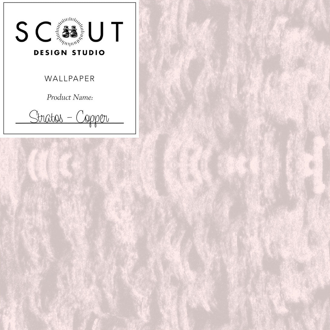 Stratos Wallpaper in Copper Sample | Wallpaper Sample – Scout Design Studio