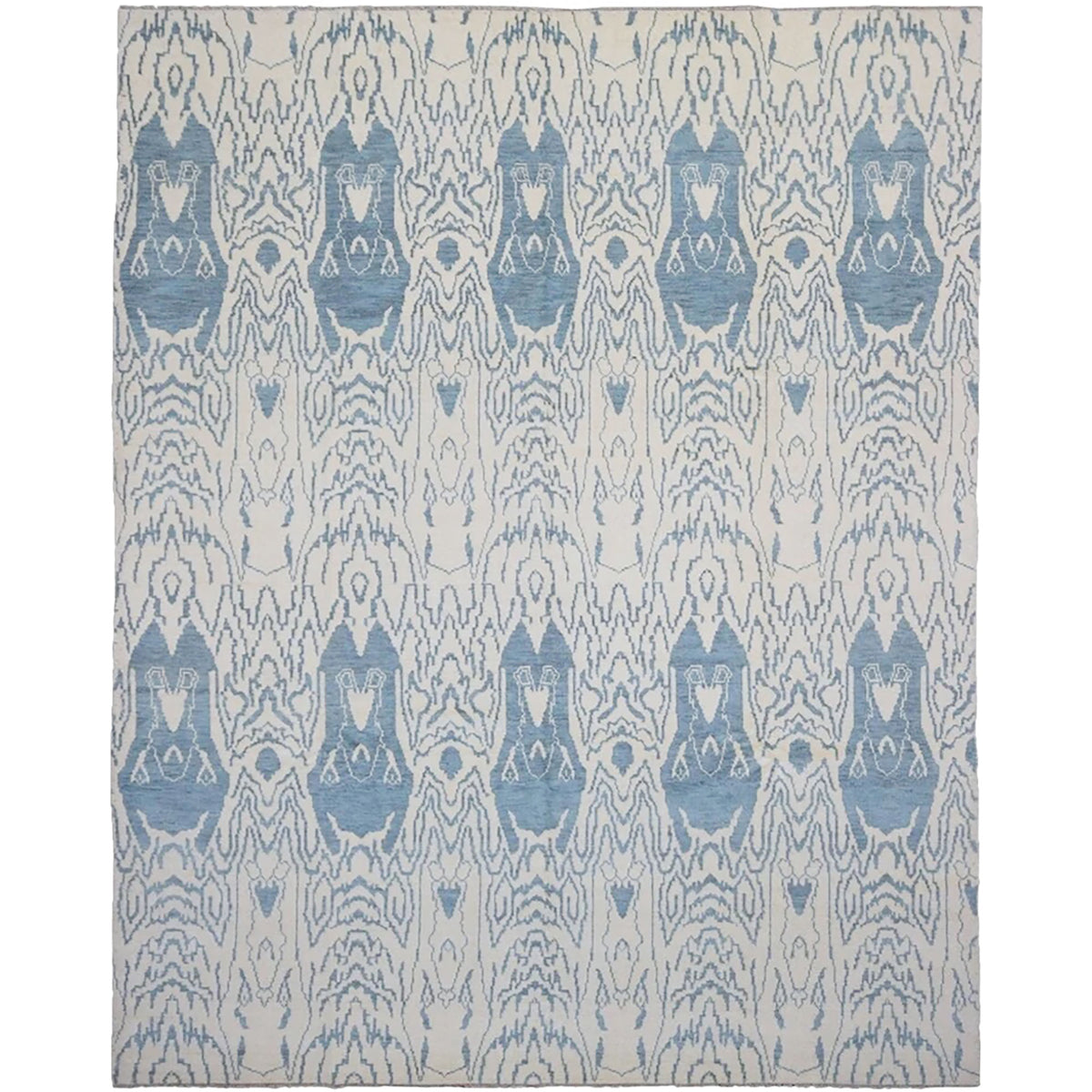Taiga Blue Turkish Knot Rug | Blue Abstract Tiger Rug – Scout Design Studio