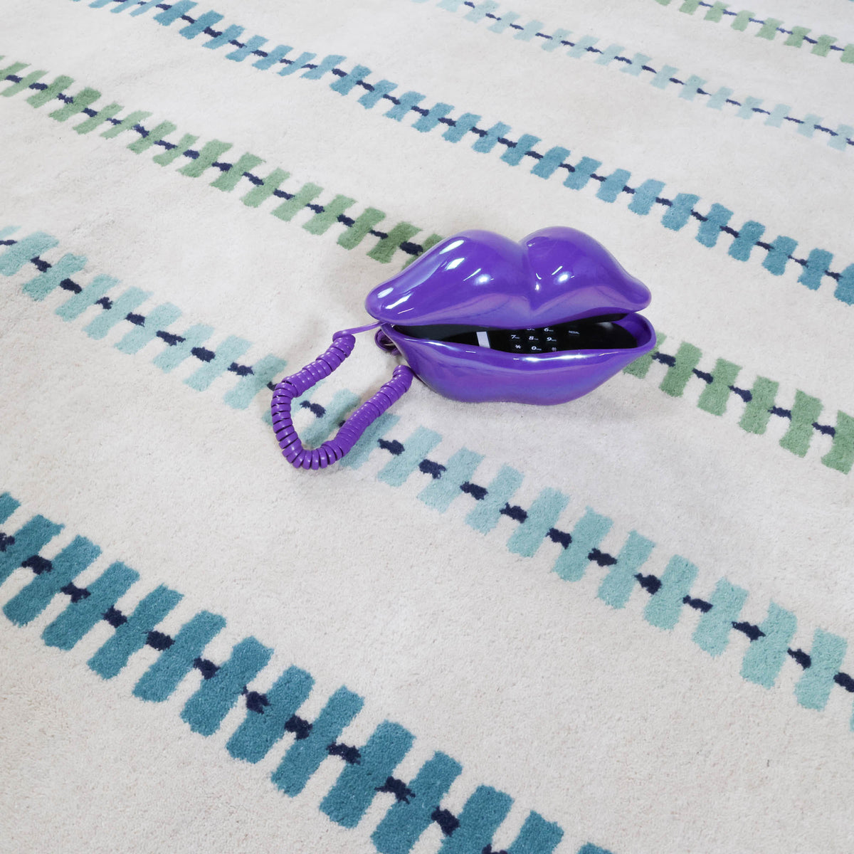 Tyler Blue Tufted Rug | Unique Cream and Rainbow Rug – Scout Design Studio