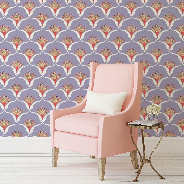 Wallflower Wallpaper - Lilac | Pattern Wallpaper – Scout Design Studio