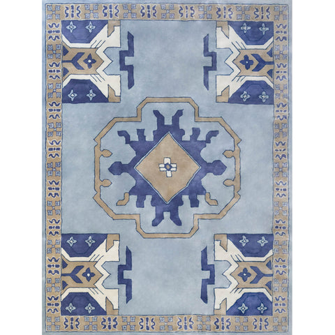 Zara Blue Tufted Rug | Abstract Blue Rug – Scout Design Studio