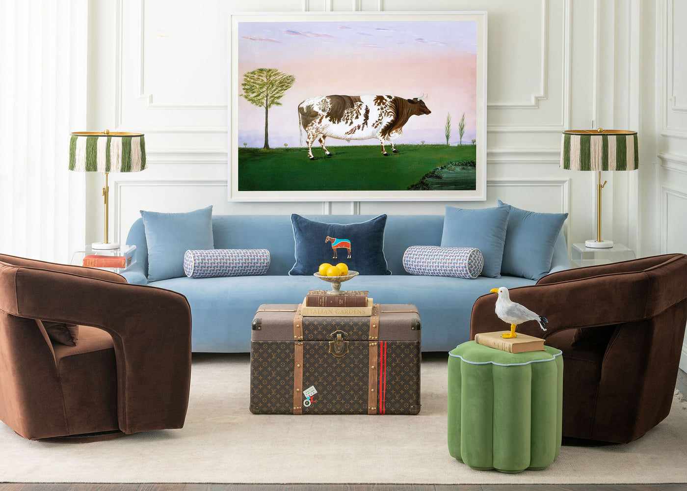 Chaser Ottoman in Black Leather | Contemporary Seating – Scout Design Studio