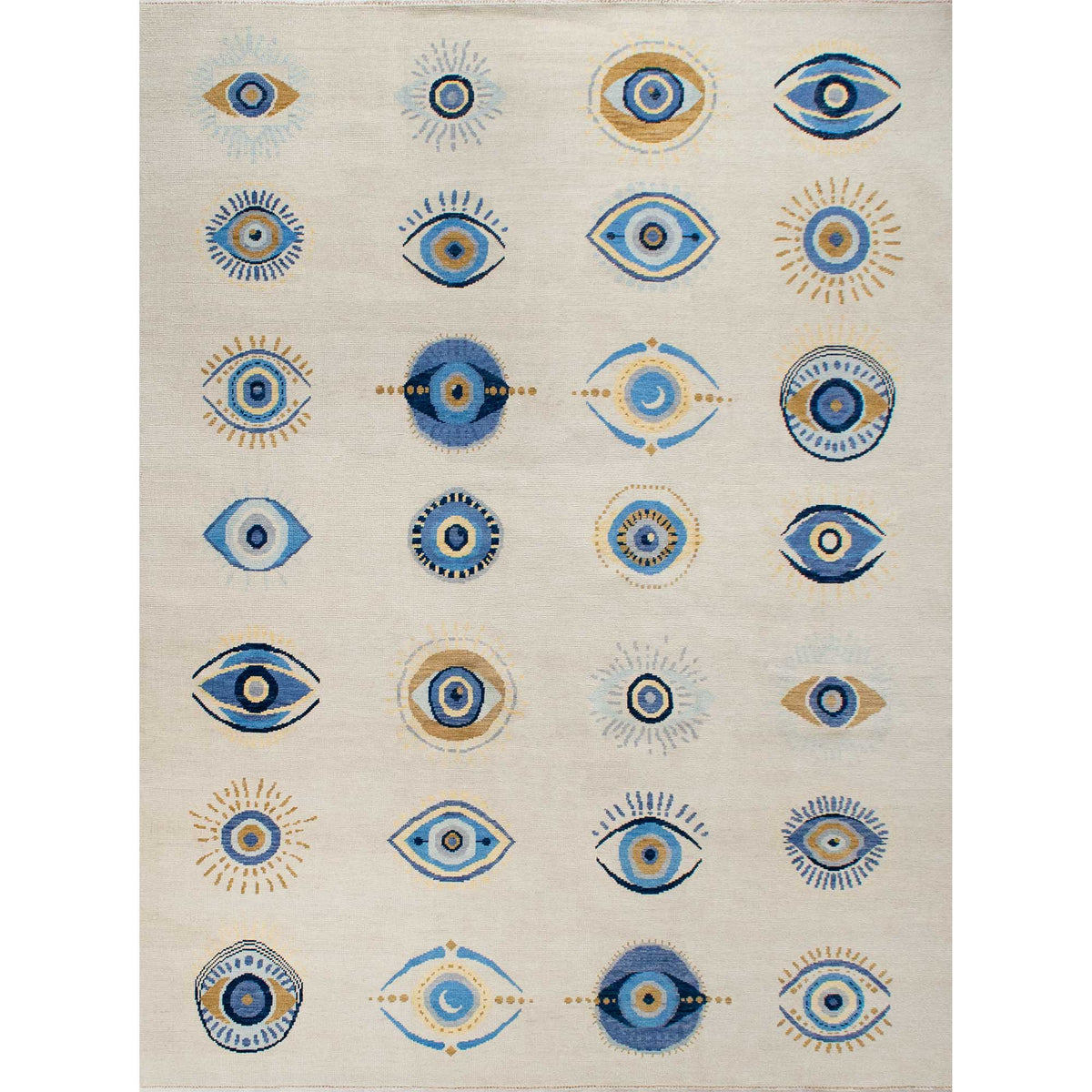 Blink Turkish Knot Rug in Blue | Eye Rug – Scout Design Studio