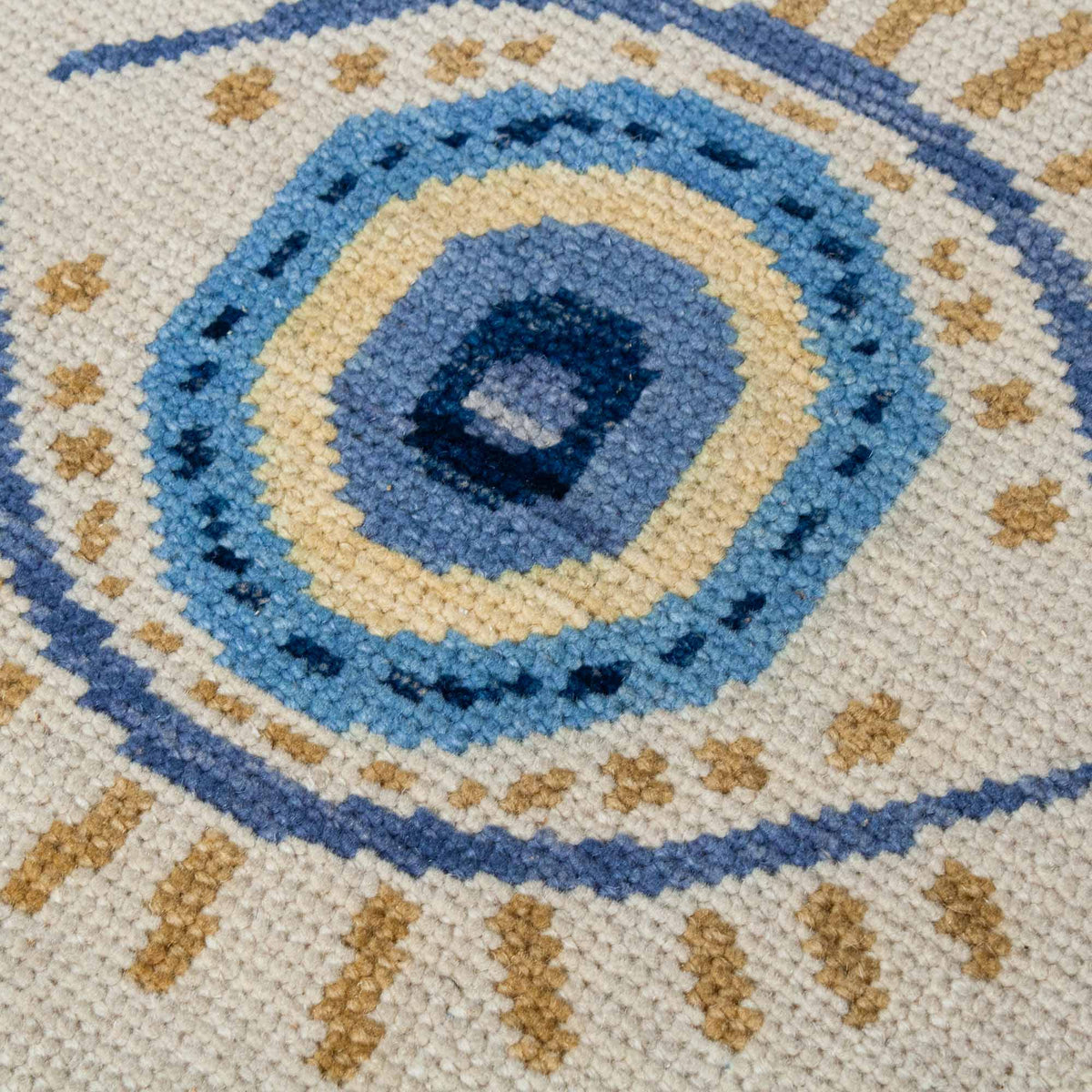 Blink Turkish Knot Rug in Blue | Eye Rug – Scout Design Studio