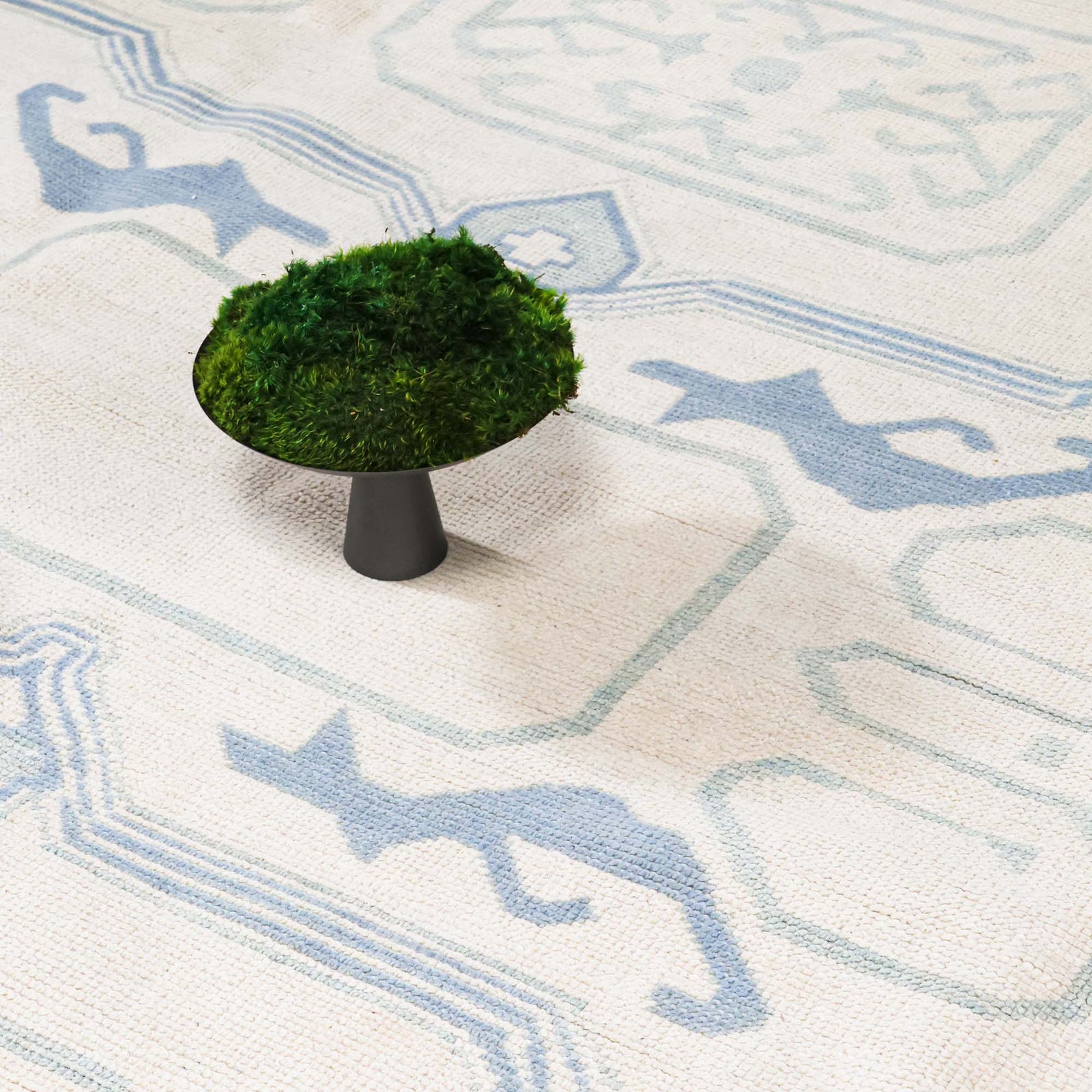 Clarita Blue Turkish Knot Rug | Blue & Sage Rug – Scout Design Studio