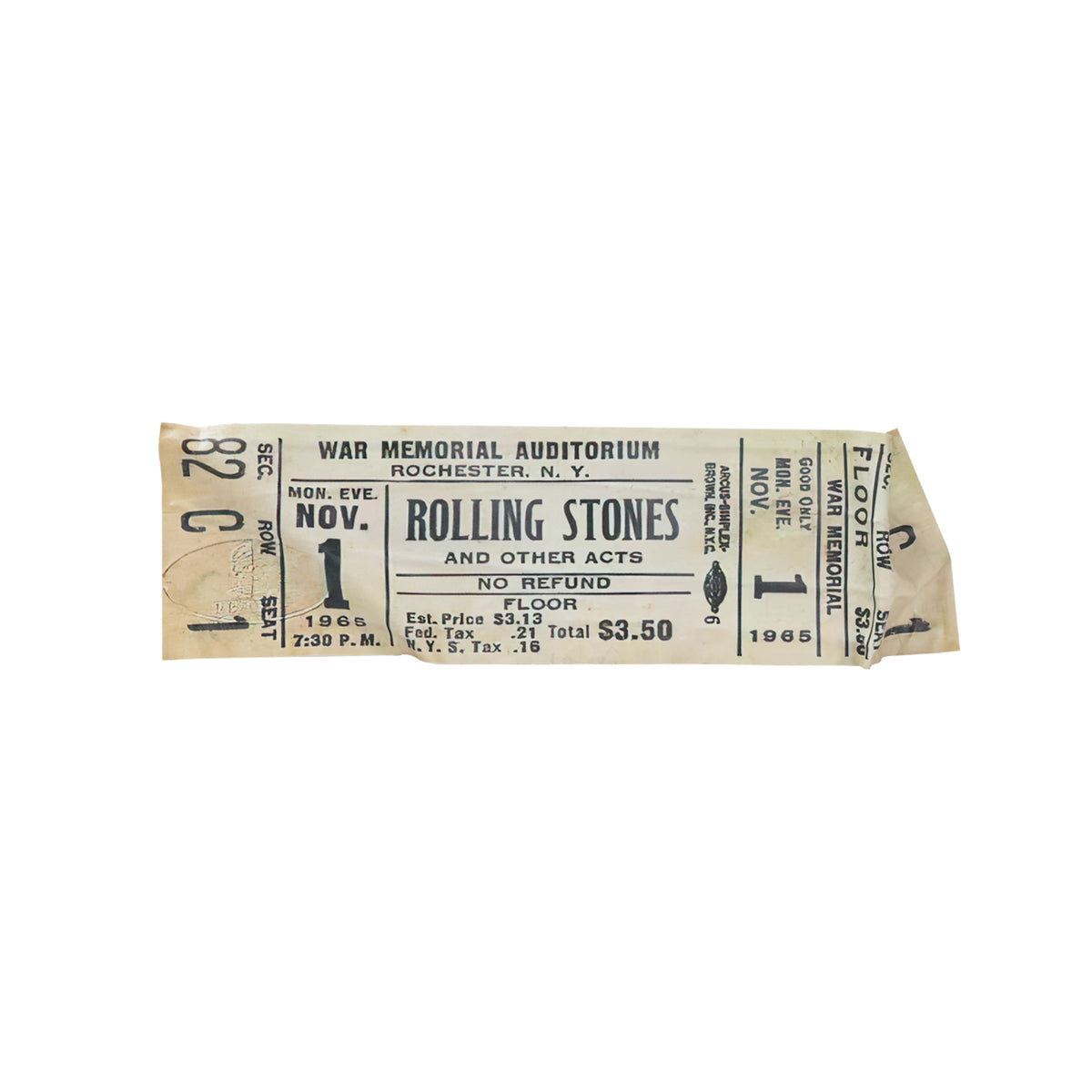 Rock ‘N Roll Stub - 1965 | Unique Wall Art – Scout Design Studio